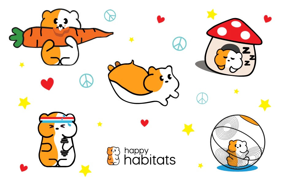 「ムークシー」ハムスターステッカー｜happyhabitatsのオリジナルキャラステッカー – mooksie